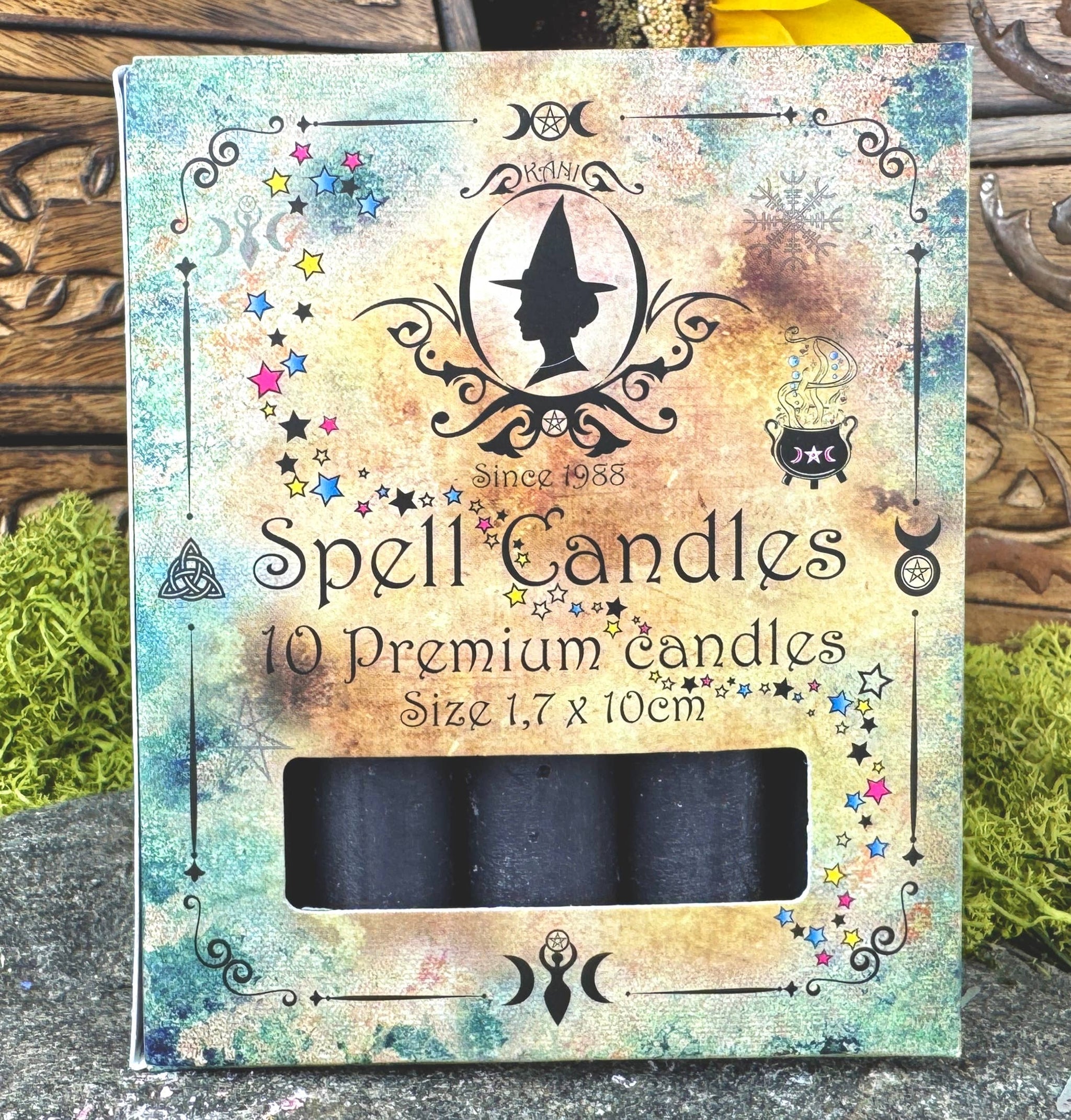 Spell Candles - Grå - Moon Magic & Reflection - Fra Kani Natur Apotek